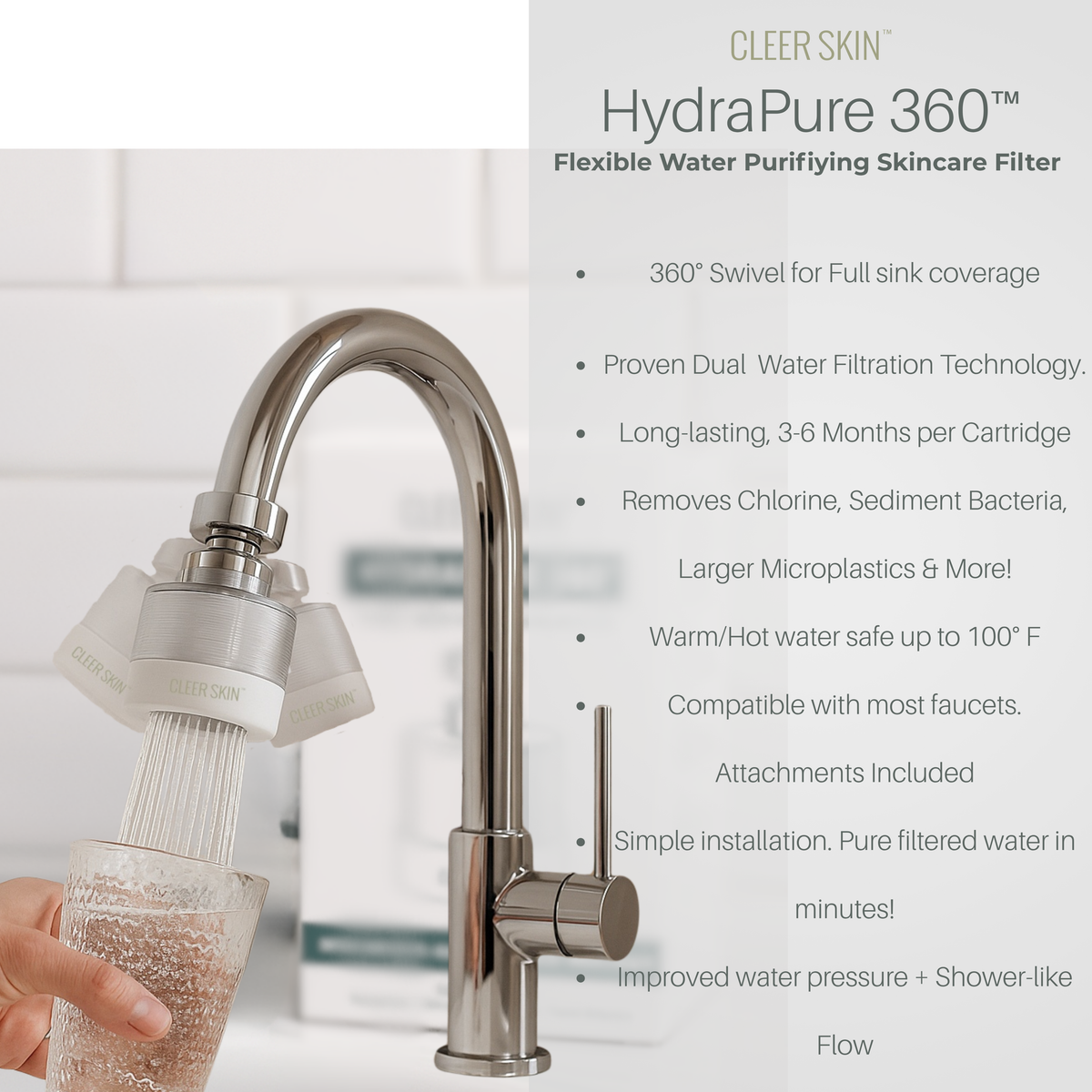HYDRAPURE 360™ WATER FILTER – CLEER SKIN™
